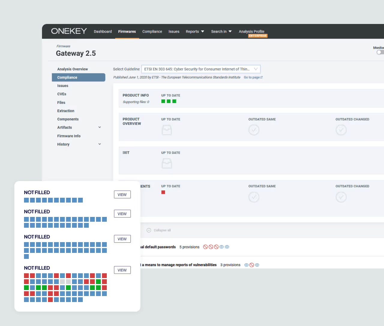 ONEKEY Compliance Wizard - Automated CRA/ETSI/IEC 62443 Compliance Solution - Hongke Electronics Co.
